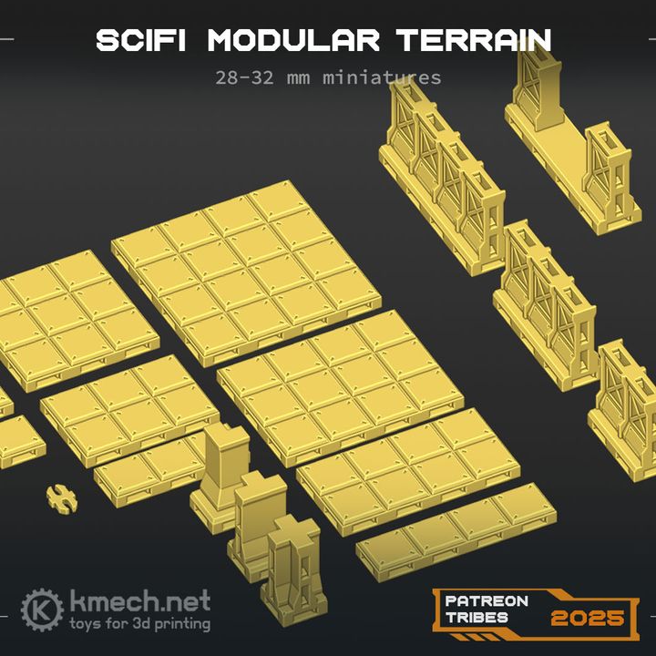 3D Printable Sci-fi terrain modular by Kmech Mini